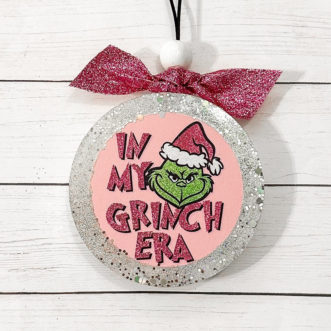 In My Grinch Era Round Freshie, Winter Freshie, Christmas Freshie ...