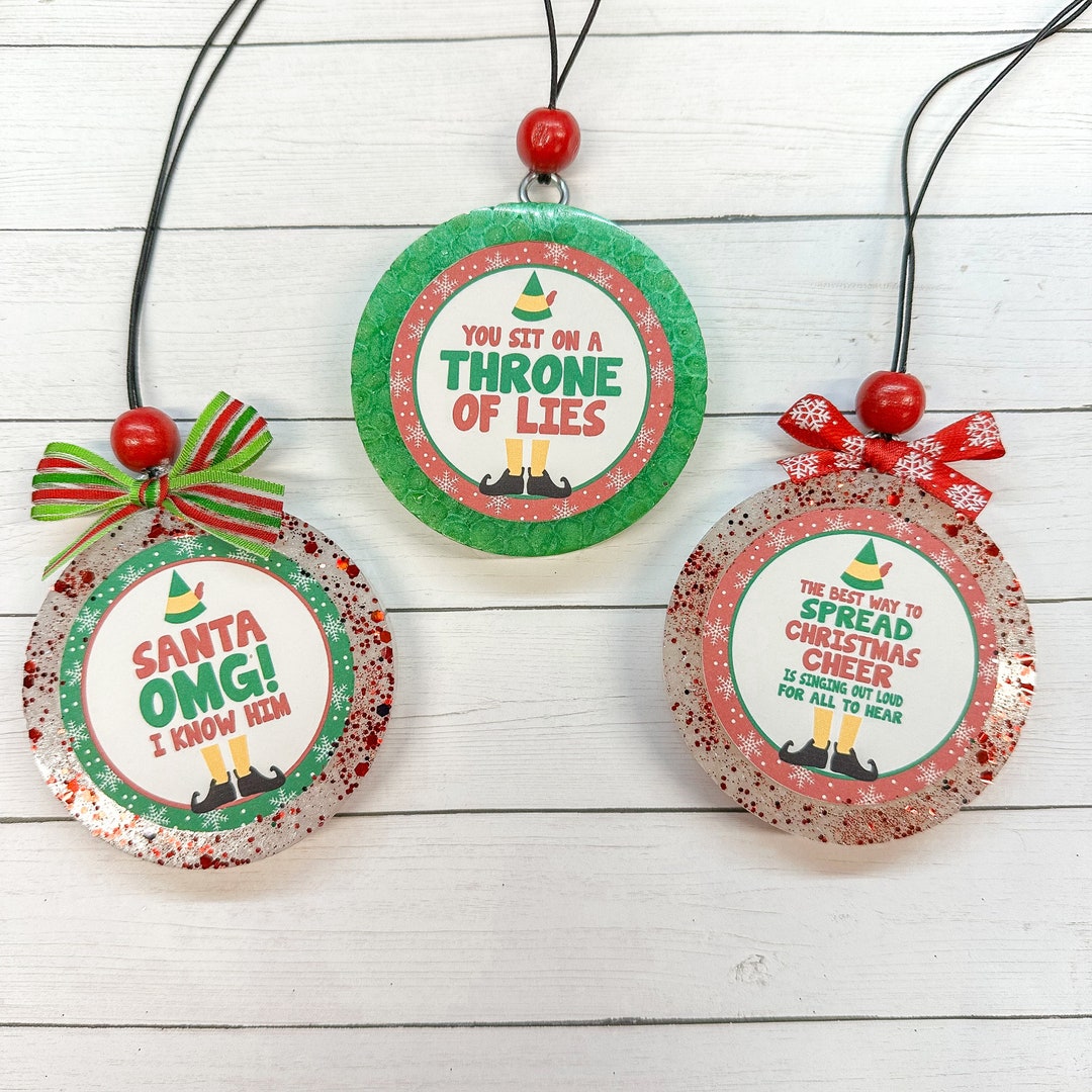 Elf Christmas Round Freshie, Winter Freshie, Christmas Freshie ...