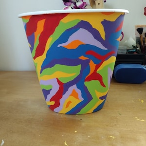 1.5 Gallon Rainbow Camouflage Trash Can Home Decor for Bedroom ...