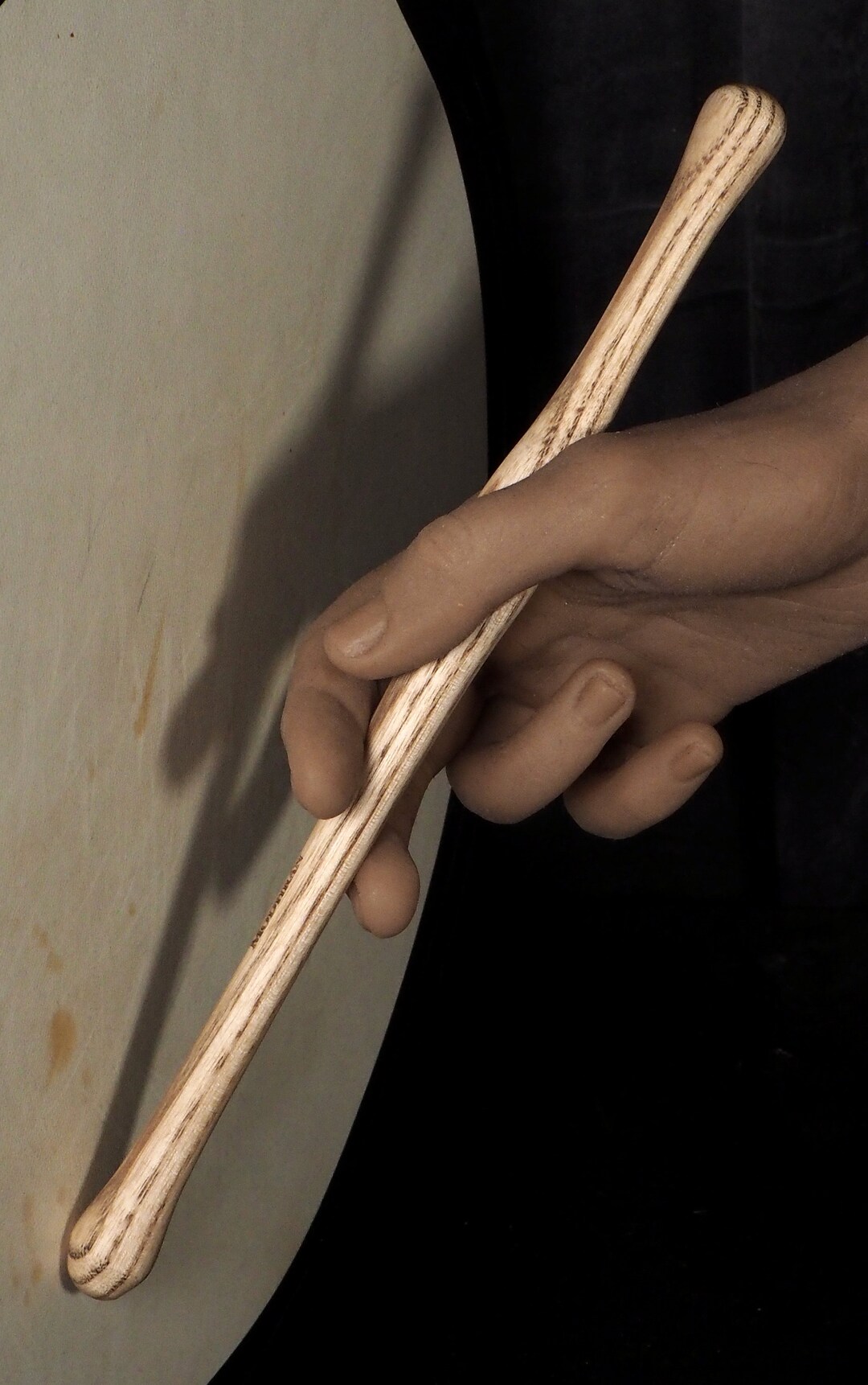 Bodhrán Tipper 10.75" Hardwood (ash) With Offset Ergonomic Grip - E388 ...