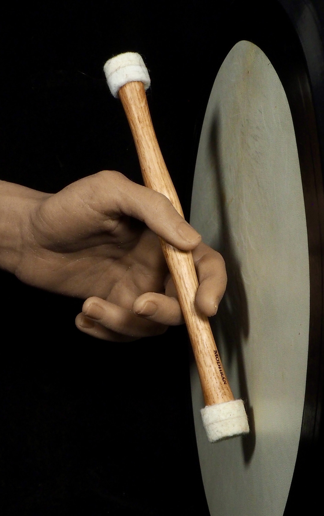 LEFT HANDED Mallet End Bodhrán Tipper 9.5" Hard Wood (white Oak) With ...
