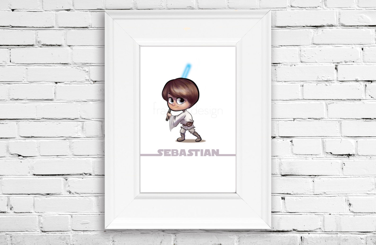 Star Wars Personalized Art Baby Luke Skywalker Star Wars - Etsy Canada