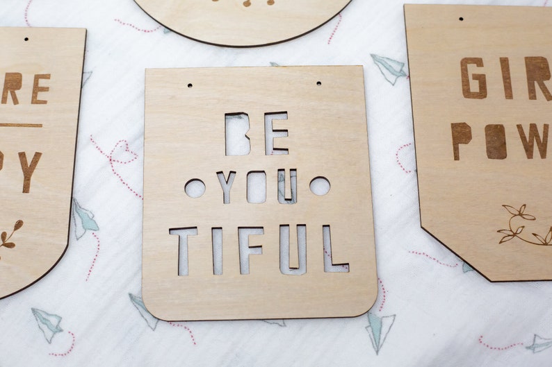 Beautiful Sign Laser Cutout Sign Wooden Sign Beautiful - Etsy