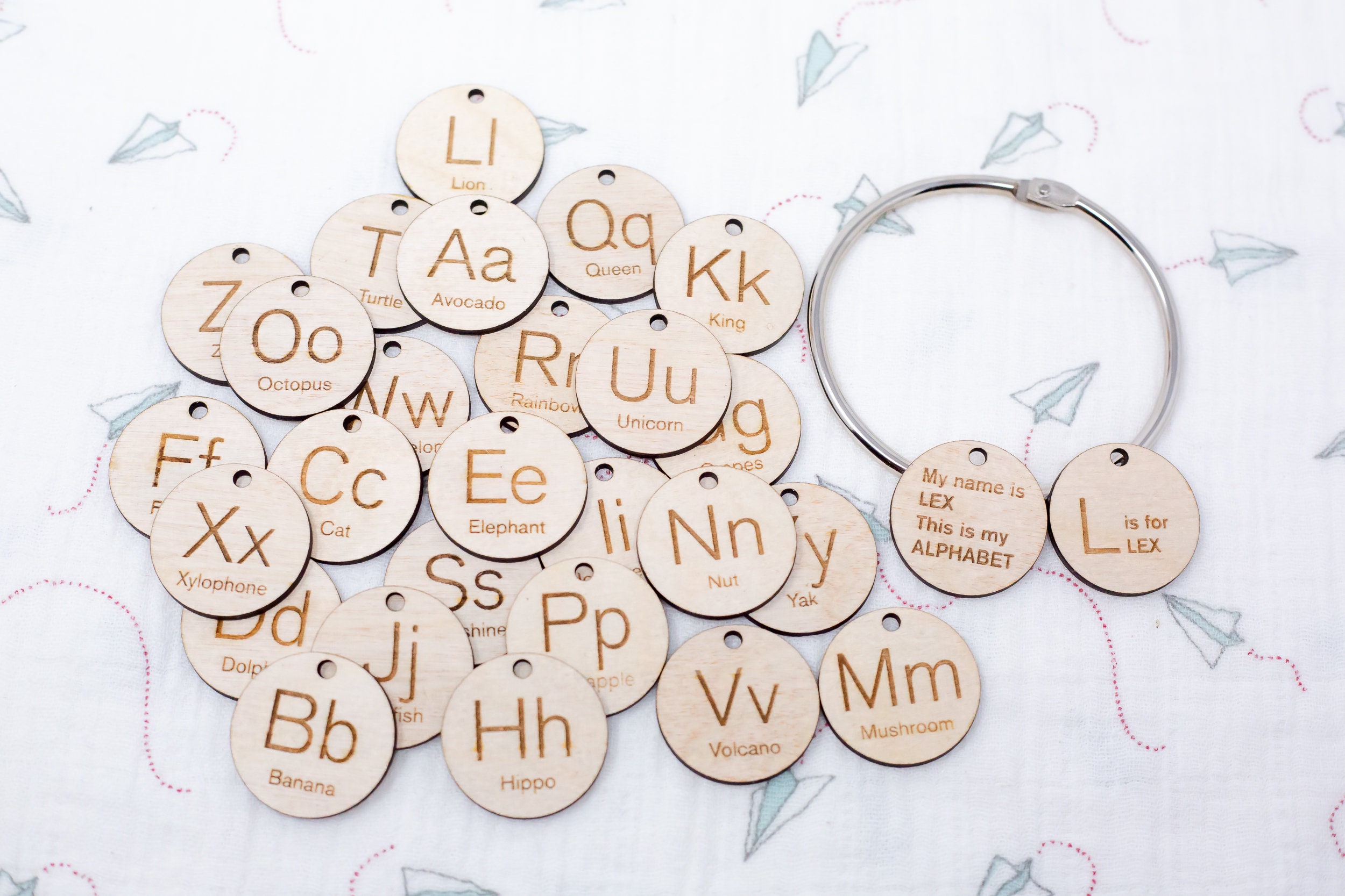 Personalized Alphabet Tokens Uppercase / Lowercase - Etsy UK