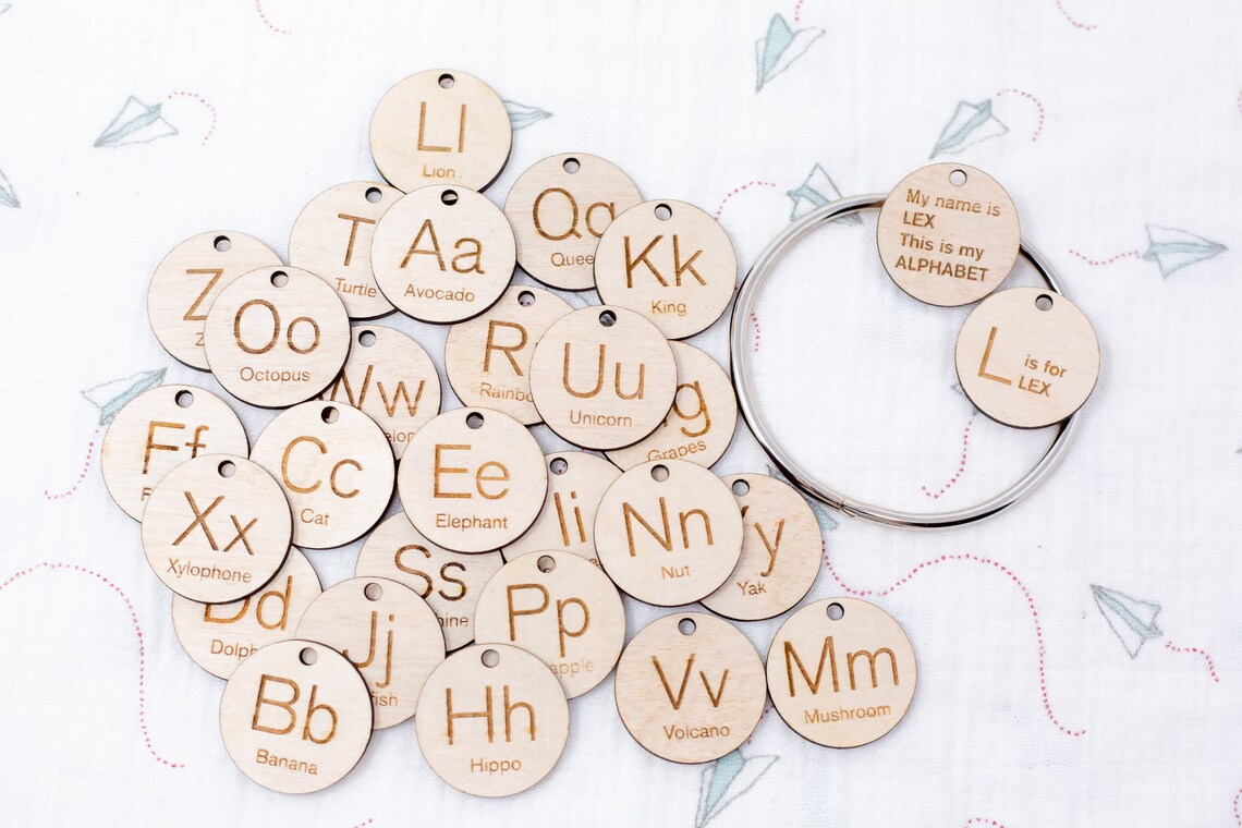 Personalized Alphabet Tokens Uppercase / Lowercase | Etsy
