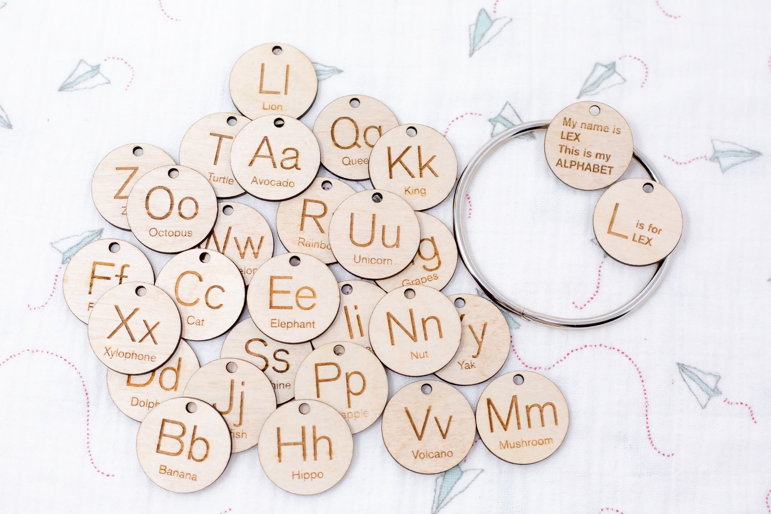 Personalized Alphabet Tokens Uppercase / Lowercase - Etsy UK