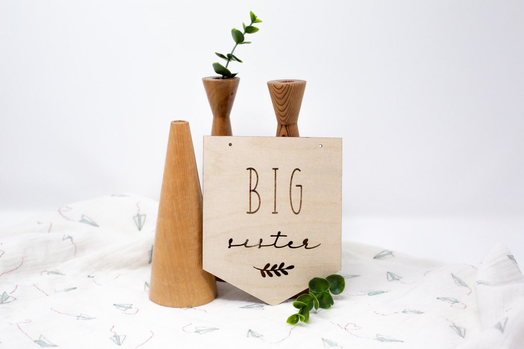 Big Sister Sign | Laser Engraved Sign | Wooden Sign | Big Sister Plaque ...