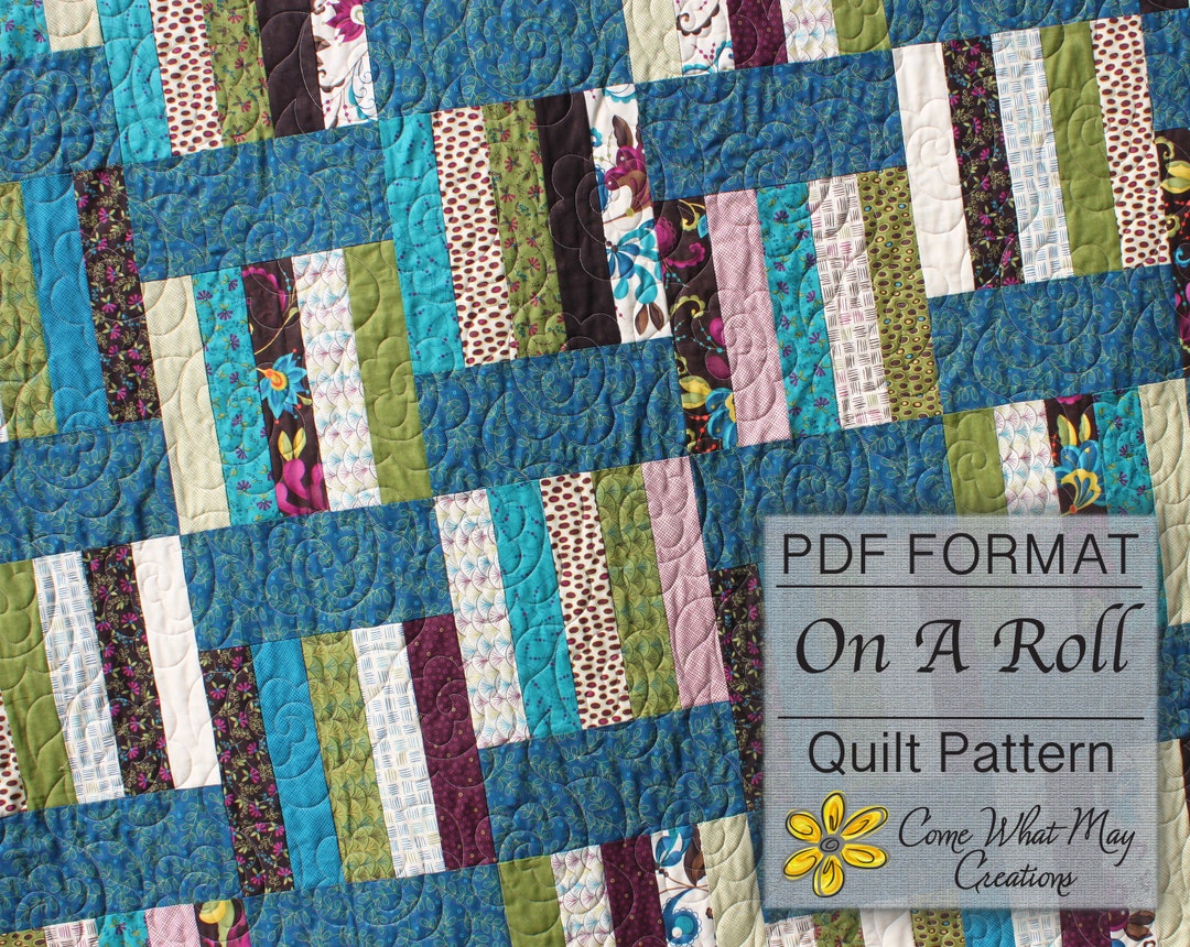 Lap Quilt Pattern, Jelly Roll Quilt Pattern, Baby Quilt Pattern ...