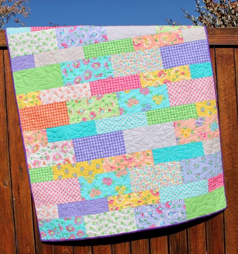 Purple Baby Girl Quilt, Floral Baby Quilt, Baby Girl Crib Quilt, Good ...