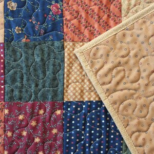 Kansas Troubles Table Runner, Quilted Table Runner, Navy Blue Table ...