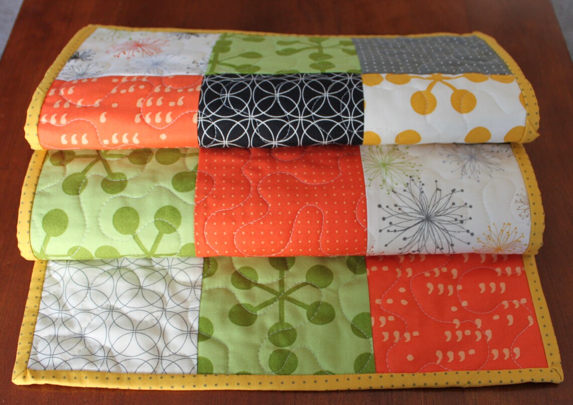 Modern Table Runner Bright Colored Table Runner Zen Chic - Etsy