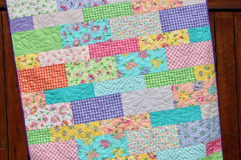 Purple Baby Girl Quilt, Floral Baby Quilt, Baby Girl Crib Quilt, Good ...