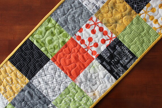 Modern Table Runner Bright Colored Table Runner Zen Chic | Etsy