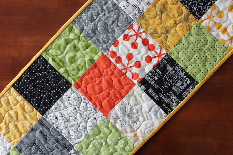 Modern Table Runner Bright Colored Table Runner Zen Chic - Etsy