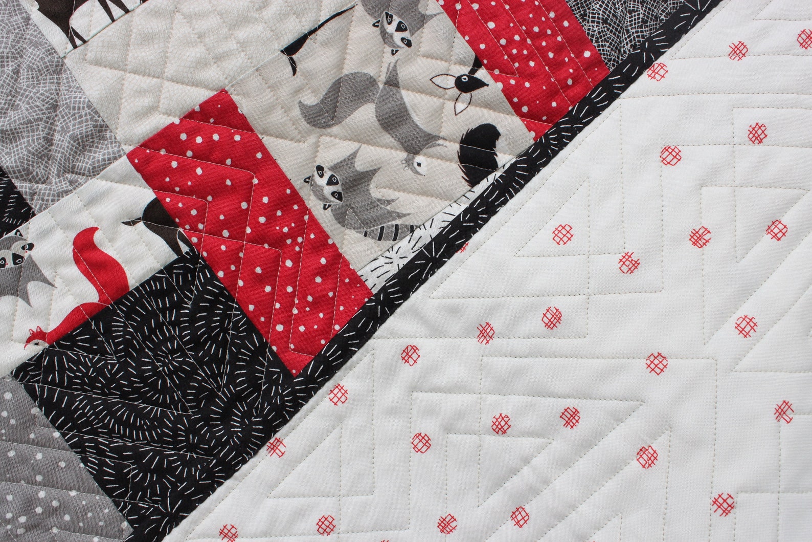 Red Baby Quilt Black Red Baby Quilt Bramble Baby Quilt Baby | Etsy