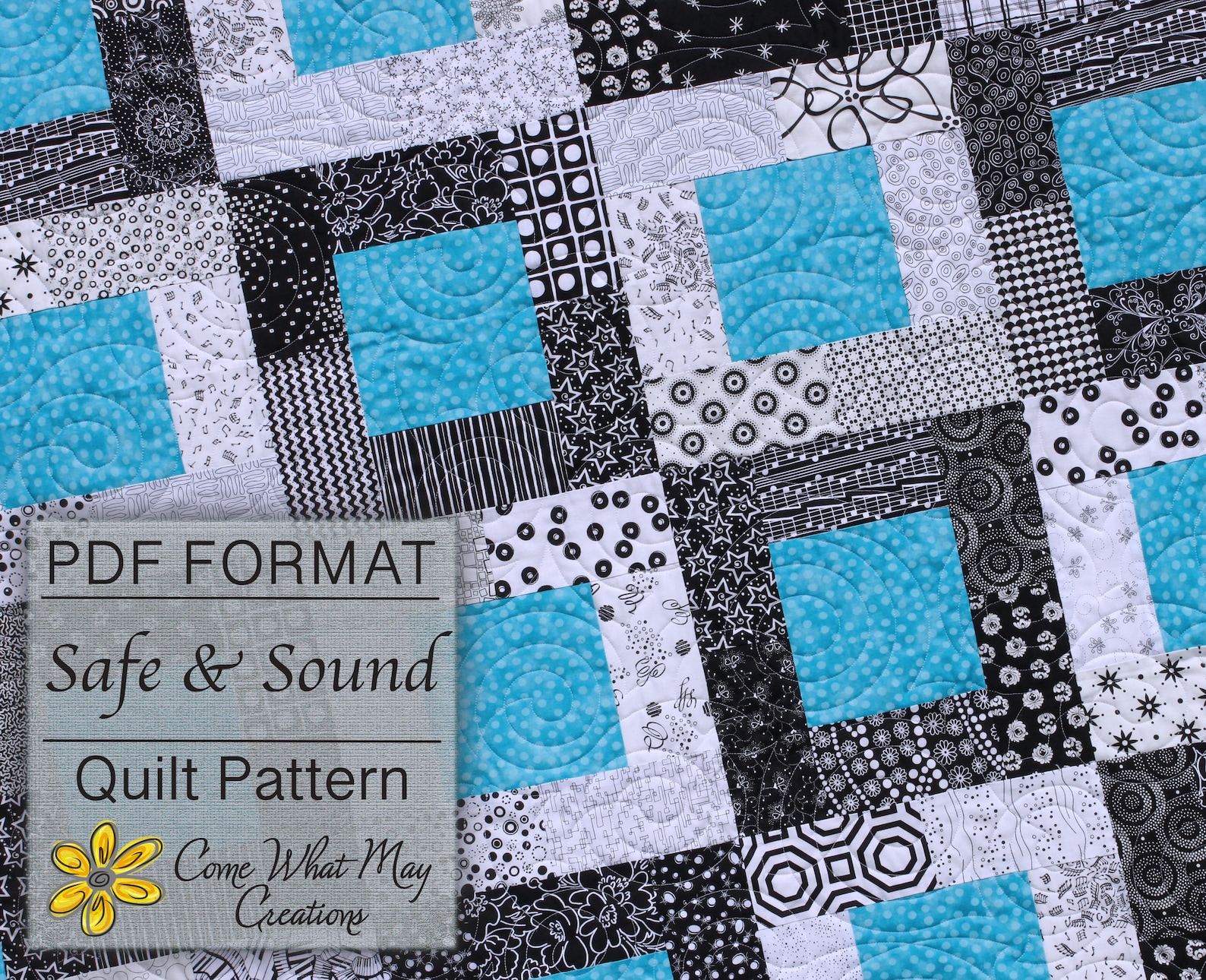 Baby Quilt Pattern, Lap Quilt Pattern, Scrap Quilt Pattern, Digital ...