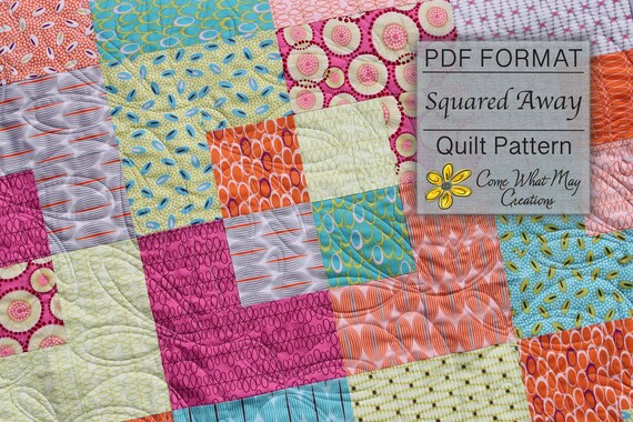 Baby Quilt Pattern Layer Cake Quilt Pattern Squared Away | Etsy