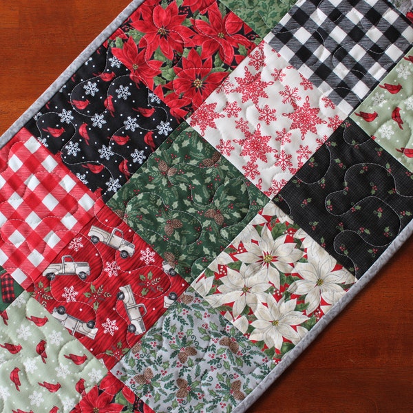 Quilted Christmas Table Runner - Etsy