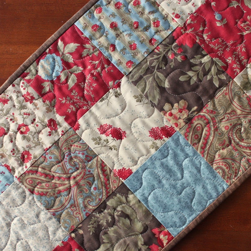 Blue Table Runner - Etsy