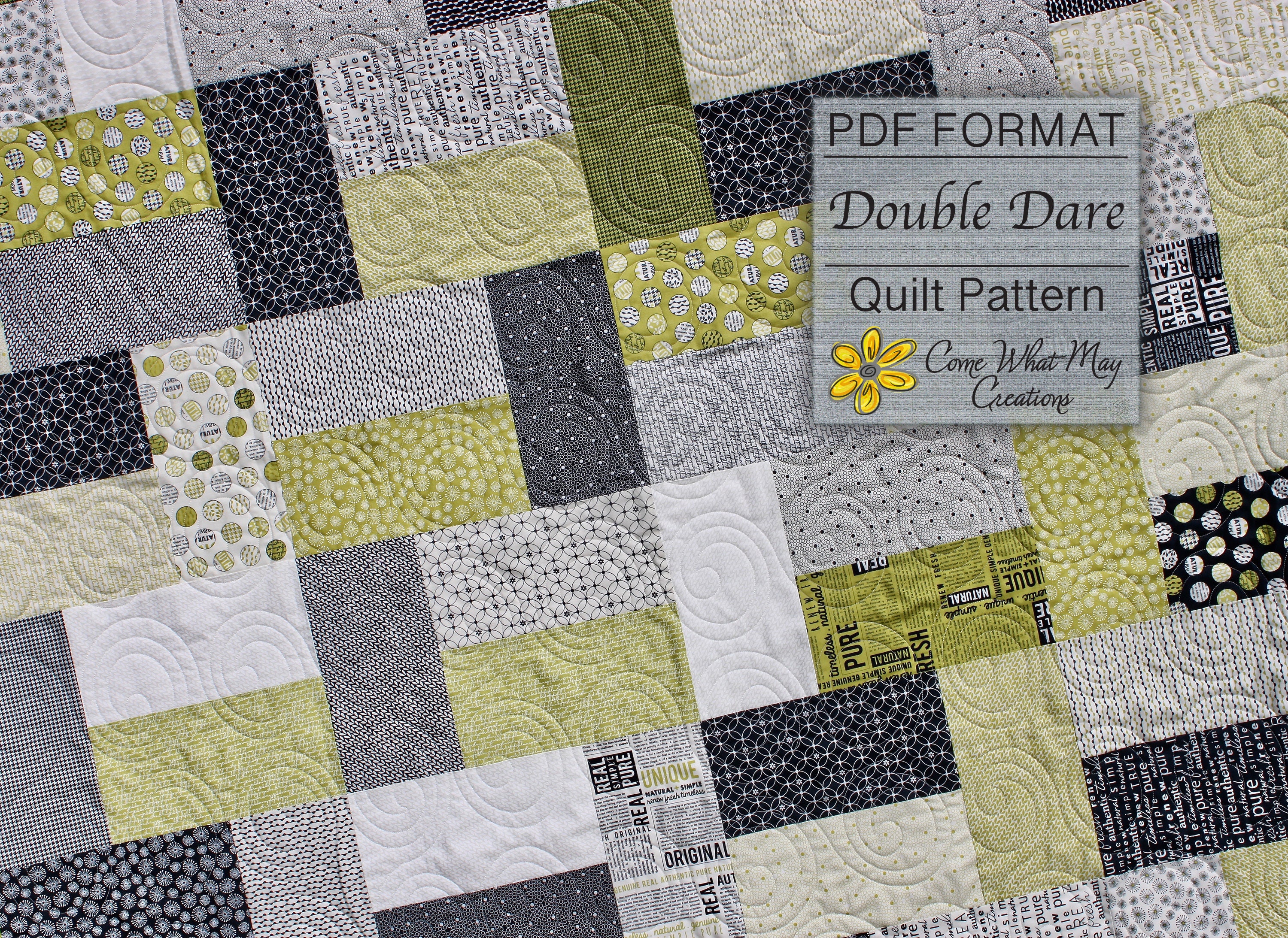 Lap Quilt Pattern, PDF Quilt Pattern, Layer Cake Quilt Pattern, Double ...