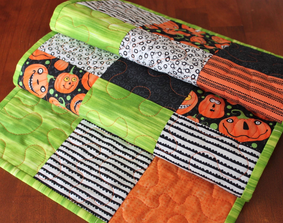 Pumpkin Table Runner, Halloween Table Runner, Halloween Table Runner ...