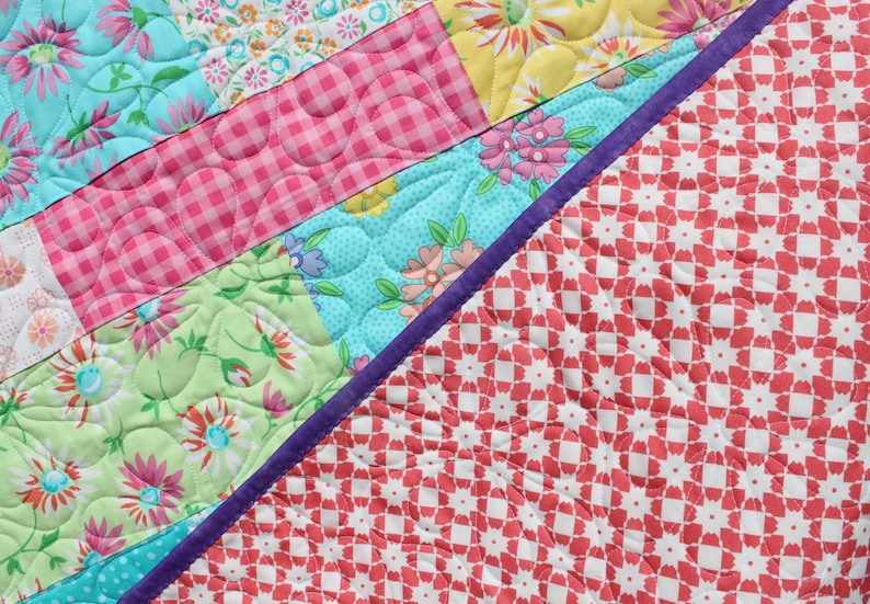 Purple Baby Girl Quilt, Floral Baby Quilt, Baby Girl Crib Quilt, Good ...