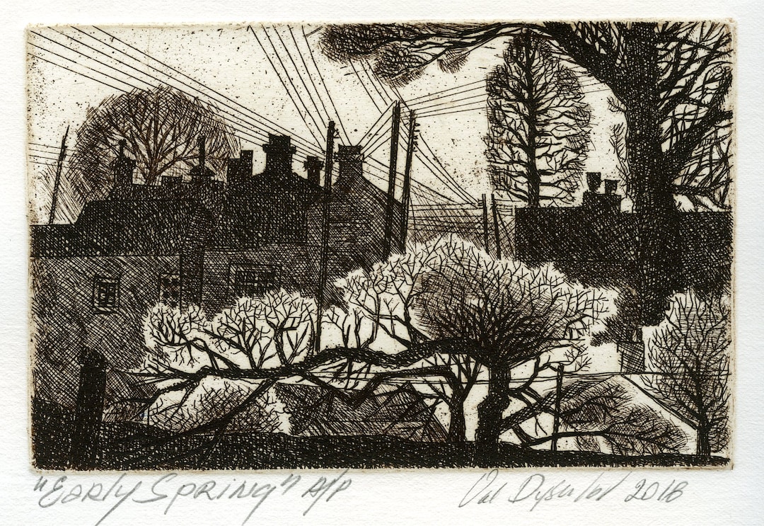 Early Spring Original Signed Etching Print on Paper, Contemporary New ...