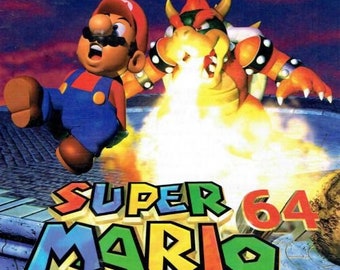 Super Mario 64 Jpn WALL POSTER Box Art Retro Video Game 24 Poster Japan ...