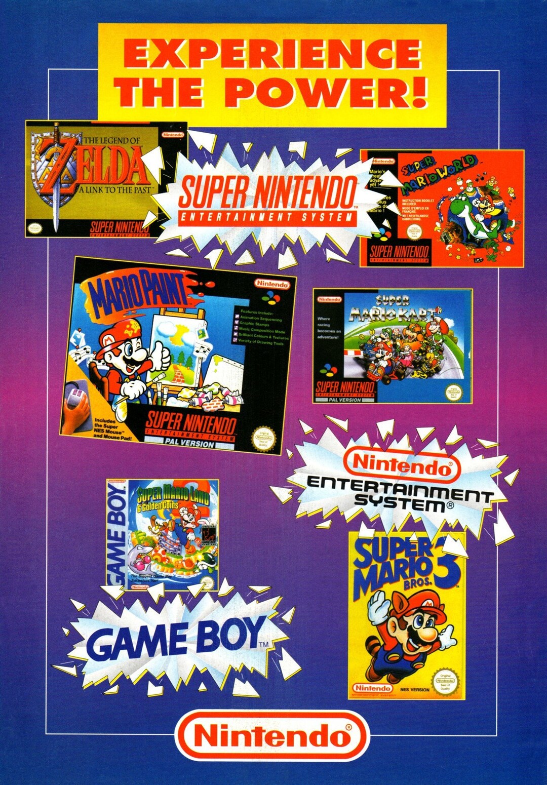 Experience the Power, Nintendo Power Retro Poster - Etsy