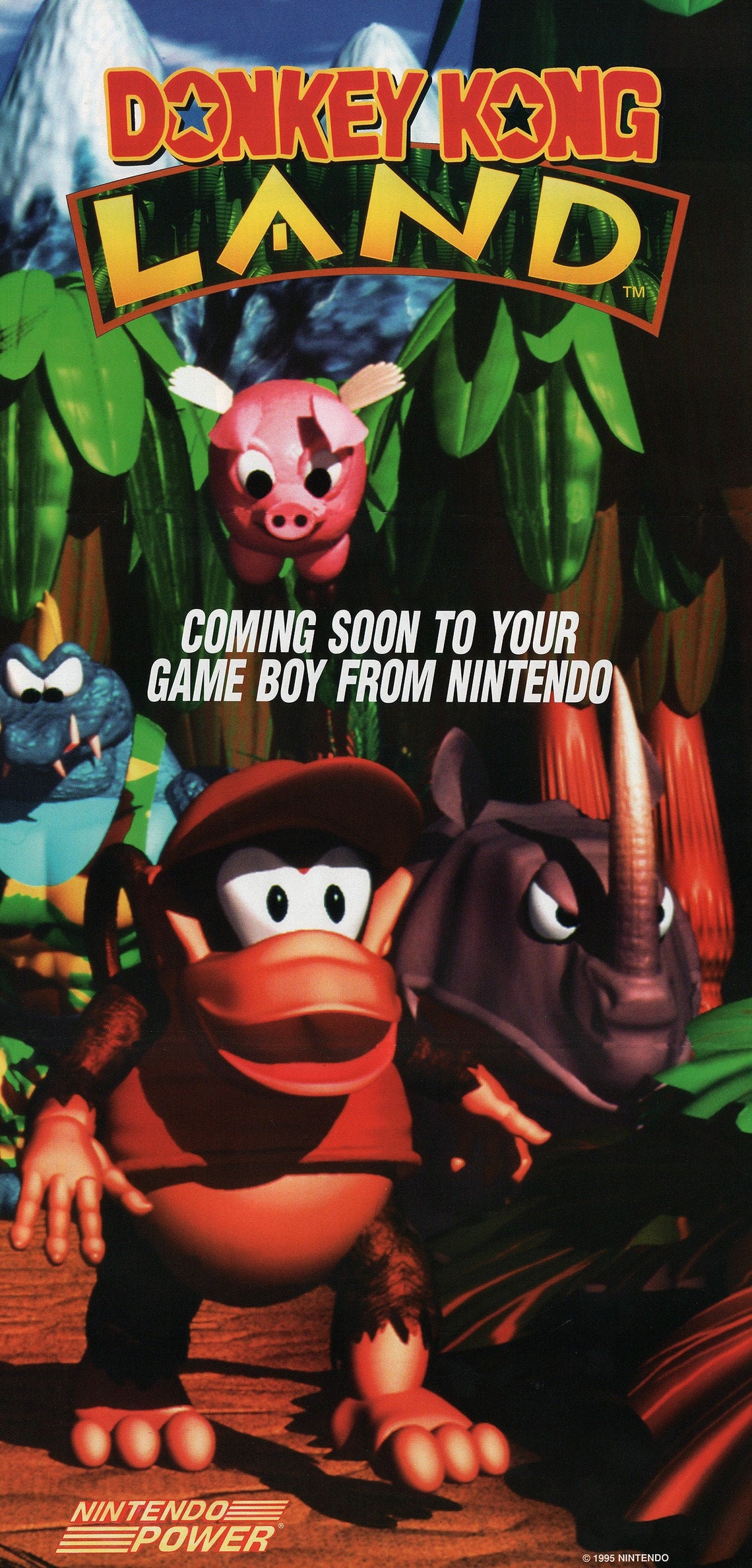 Donkey Kong Land Nintendo Power Poster | Etsy