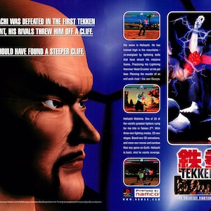 Tekken 2 PS1 Promotional Poster - Etsy