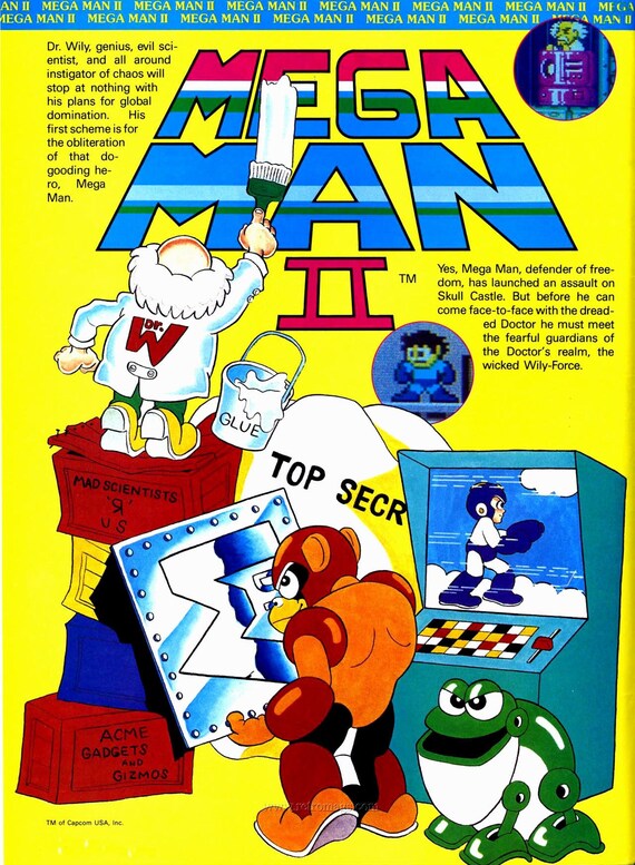 Mega Man 2 Retro Poster - Etsy