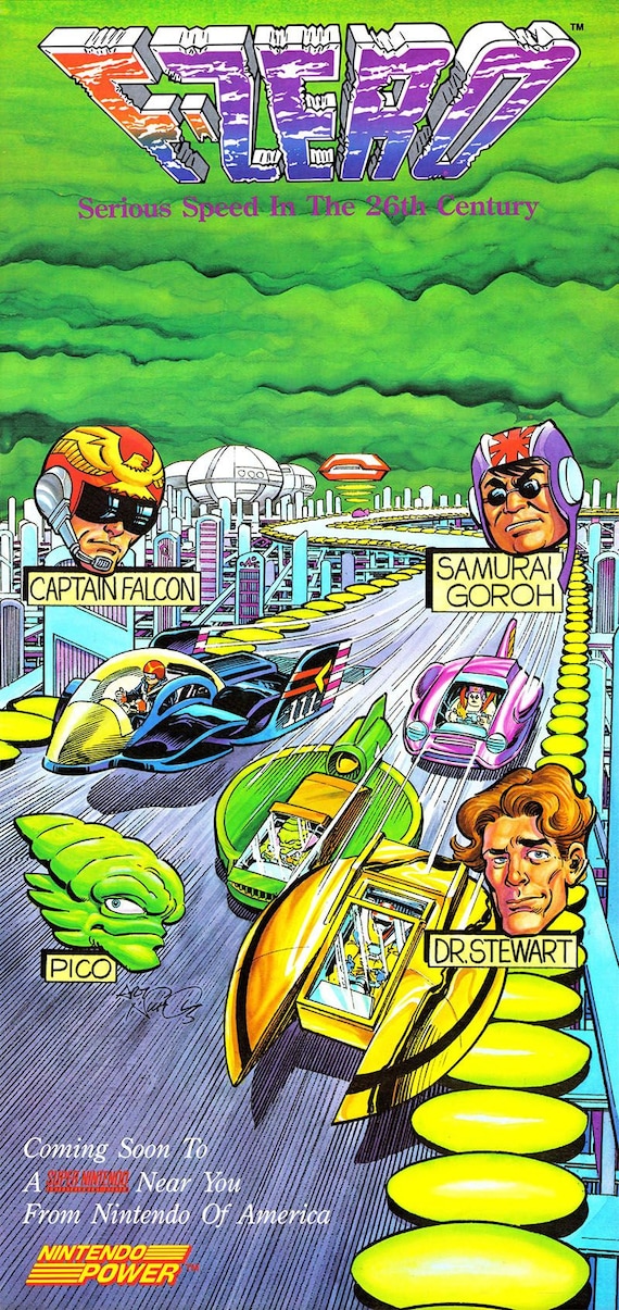 F Zero Nintendo Power | Etsy