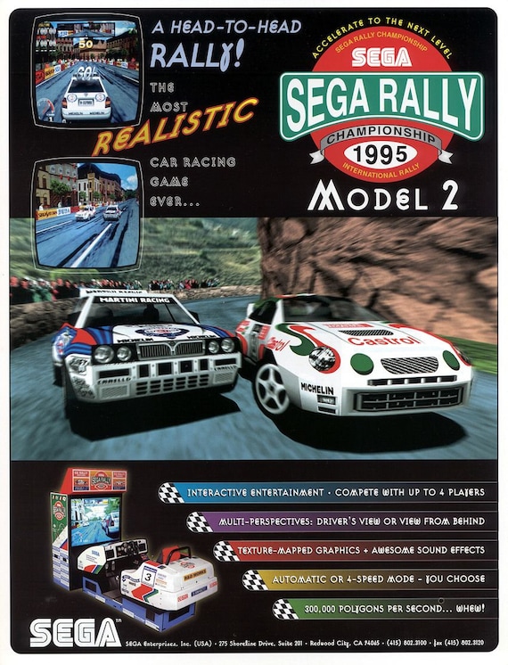 Sega Rally Promotional Poster - Etsy