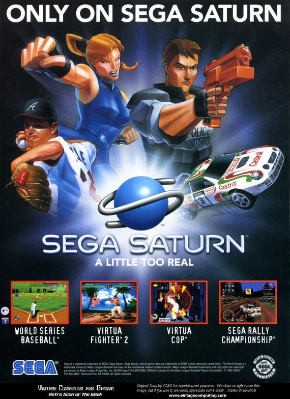 SEGA Saturn Promotional Poster - Etsy