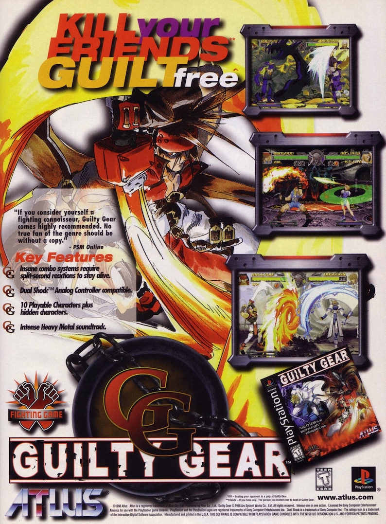 Guilty Gear Ps1 Promotional Poster - Etsy