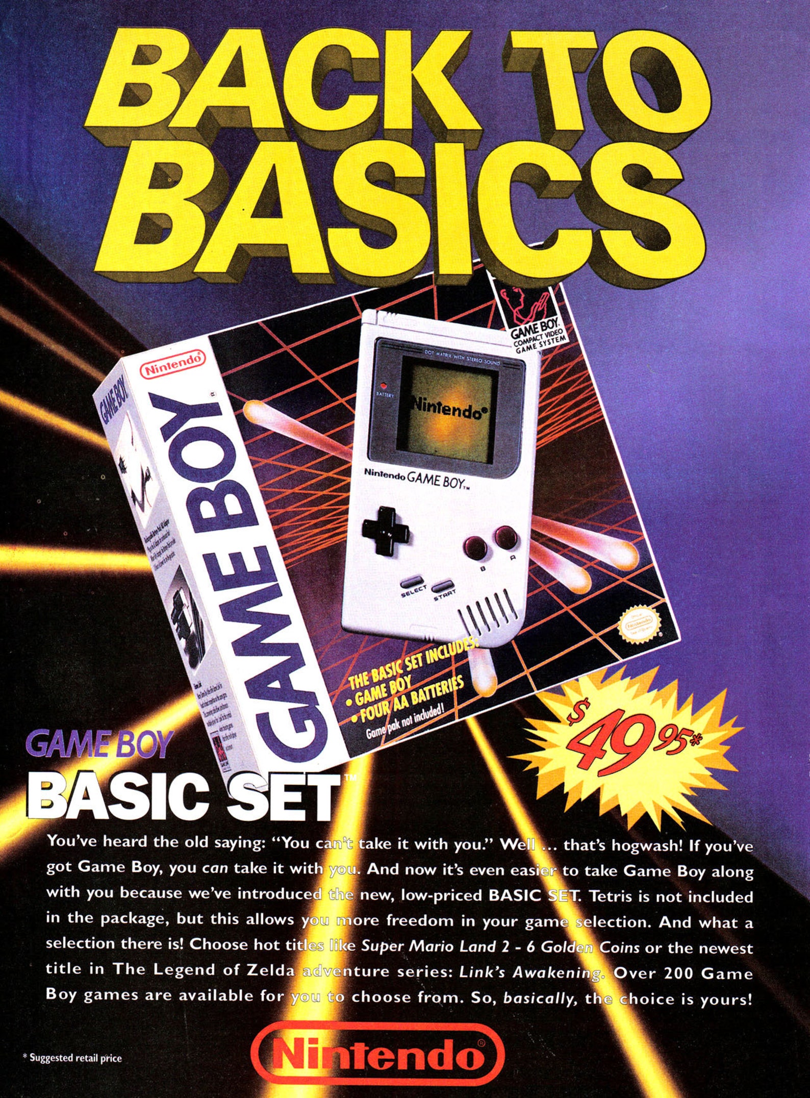 Back to Basic Gameboy Promo Poster - Etsy