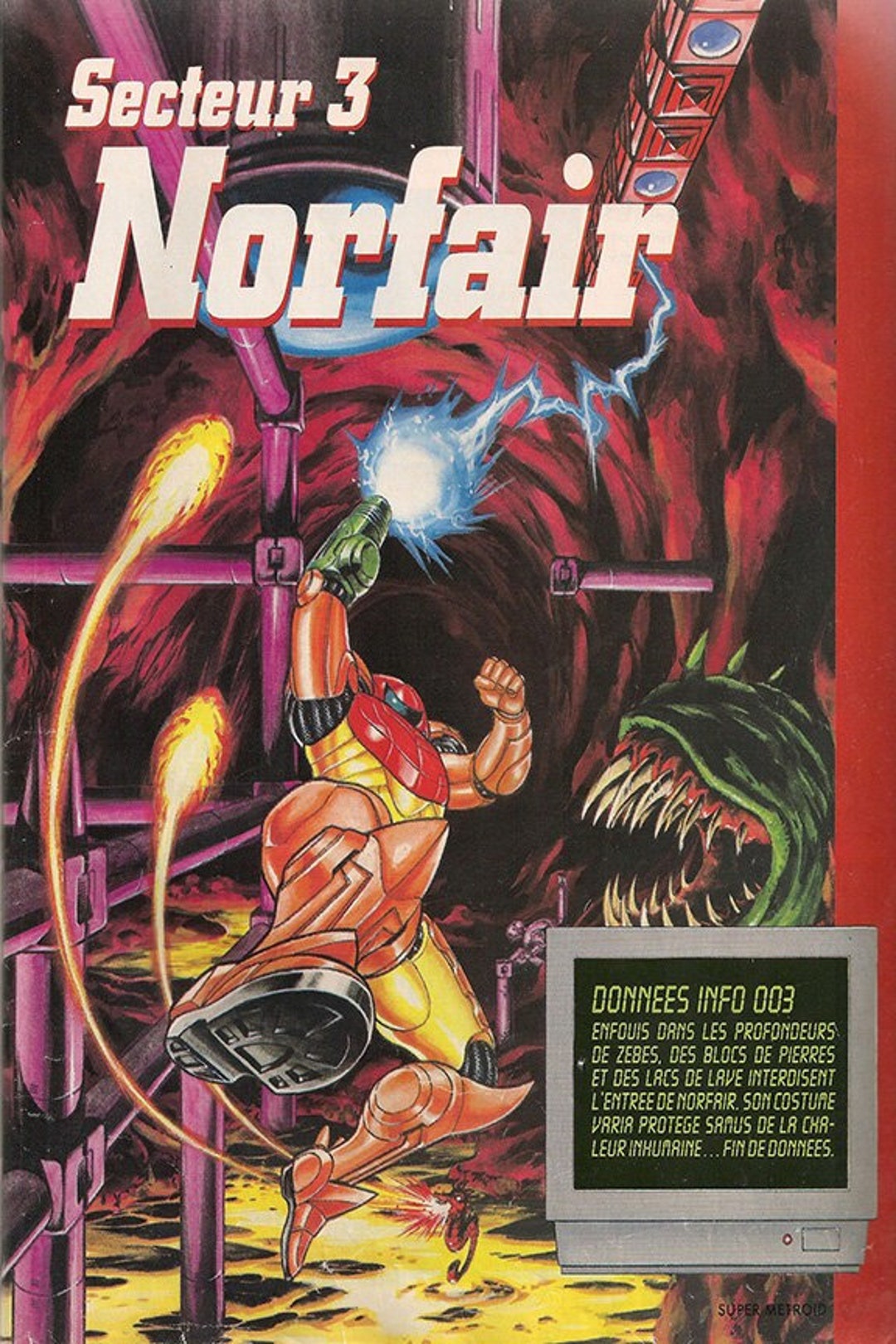 Super Metroid Norfair Vintage Europe Promotional Poster 36x24 Inches - Etsy