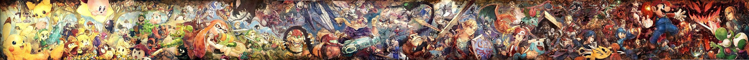 Smash Brothers Ultimate in Game Complete Mural Poster - Etsy