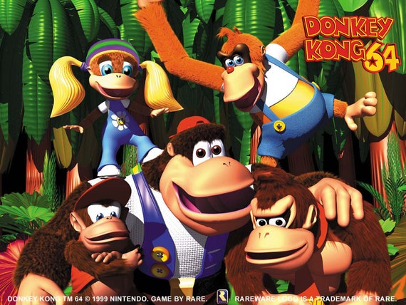 Donkey Kong 64 Retro Poster | Etsy