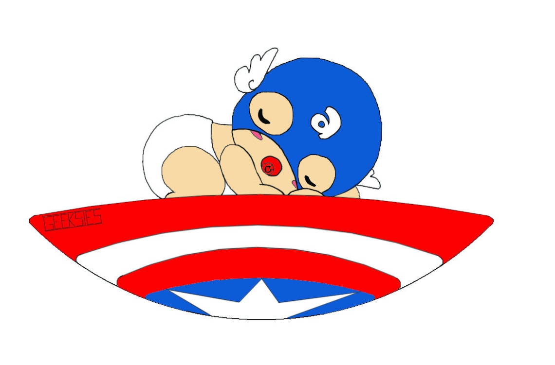 Captain America Sleeping Baby Bodysuit Romper One Piece - Etsy