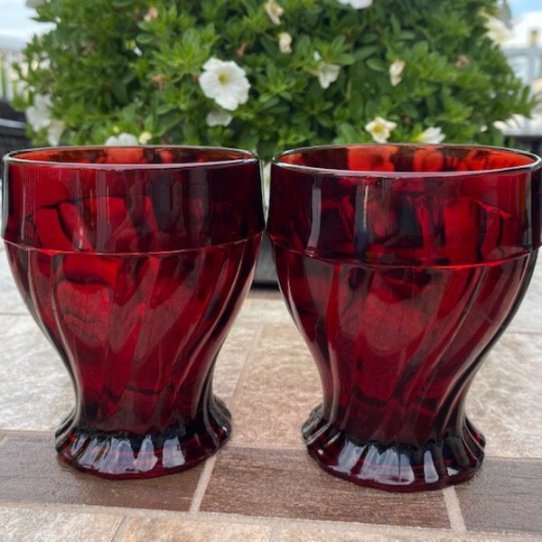 Ruby Red Glasses - Etsy