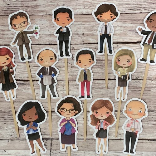 The Office Cupcake Toppers - Etsy