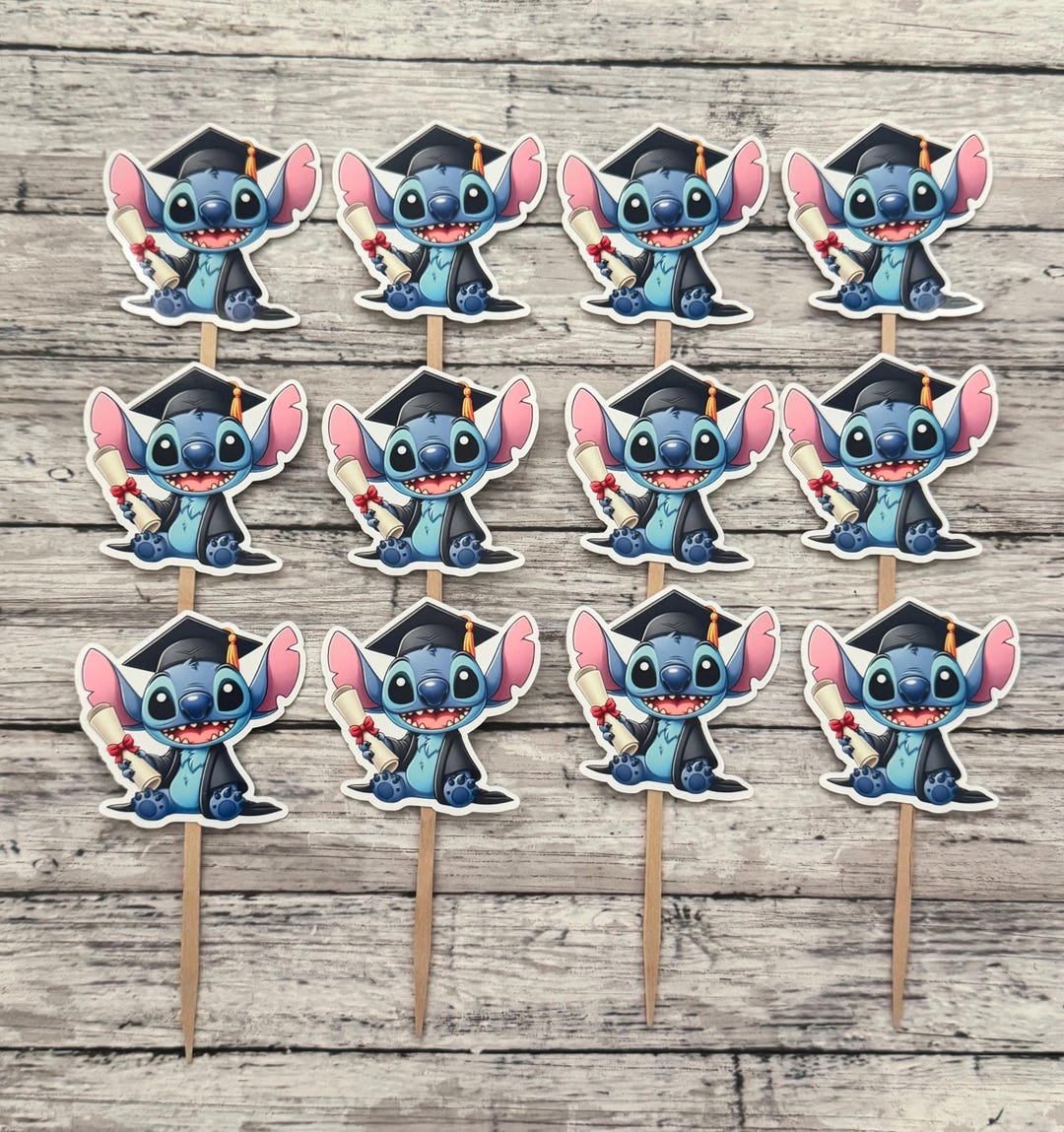 Stitch Cupcake Toppers - Etsy