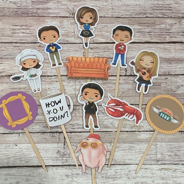 Friends Theme Cupcake Toppers - Etsy