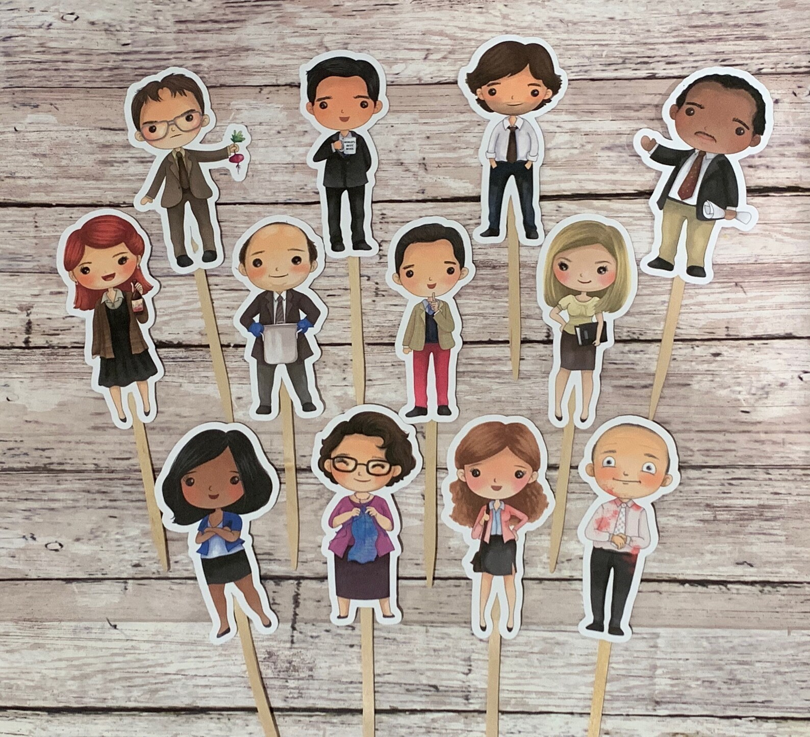 The Office Cupcake Toppers - Etsy