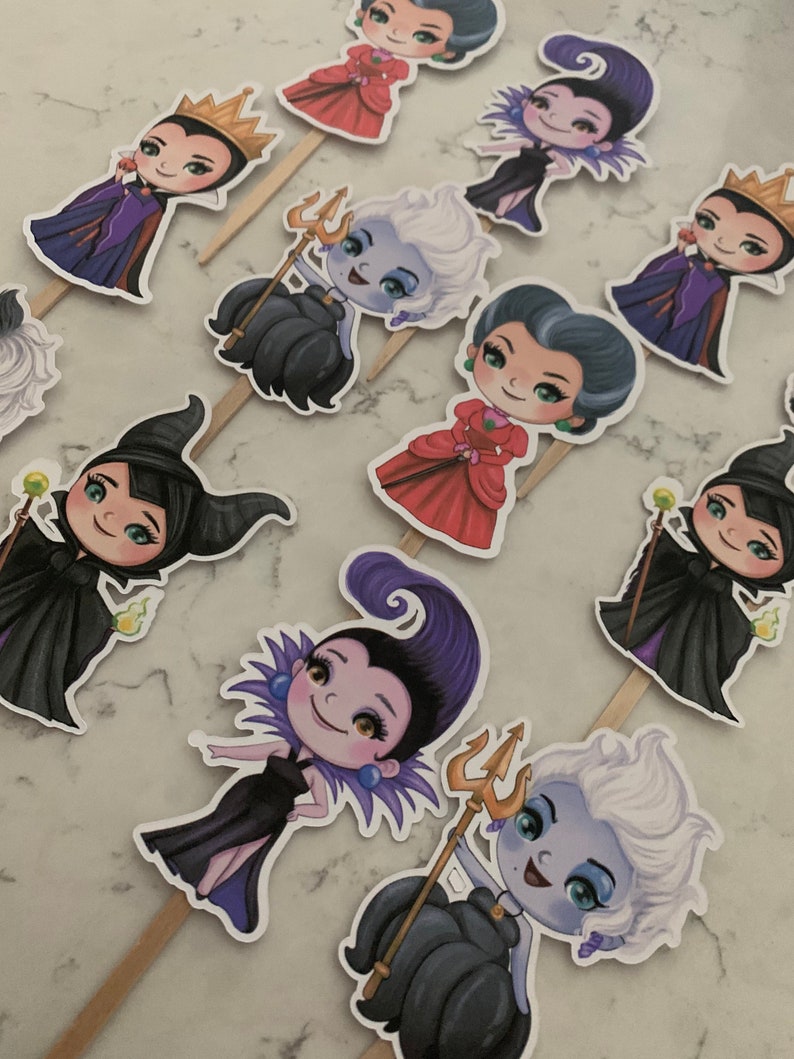 Disney Villain Cupcake Toppers - Etsy