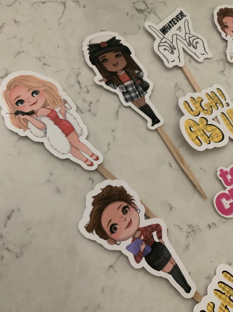 Clueless Cupcake Toppers - Etsy