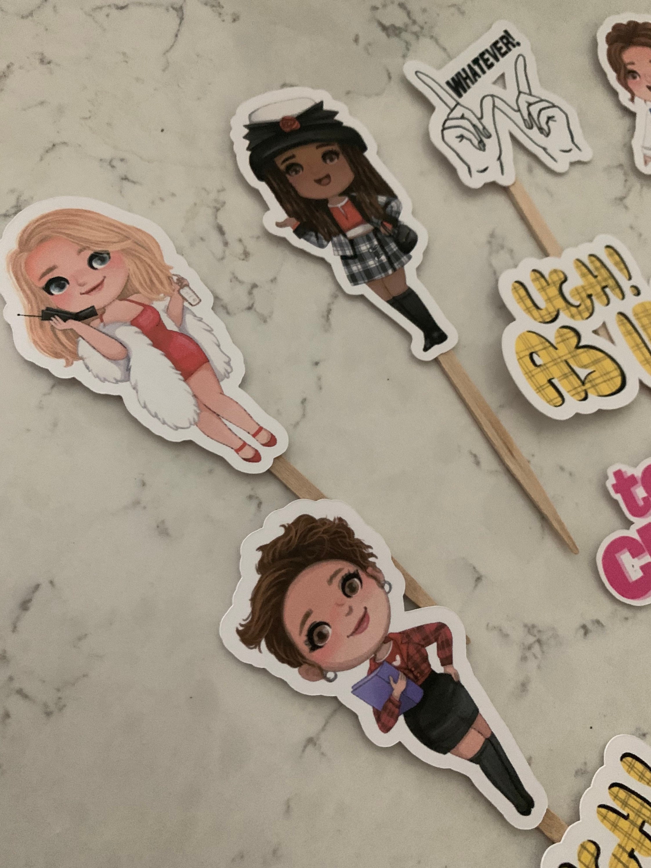 Clueless Cupcake Toppers - Etsy