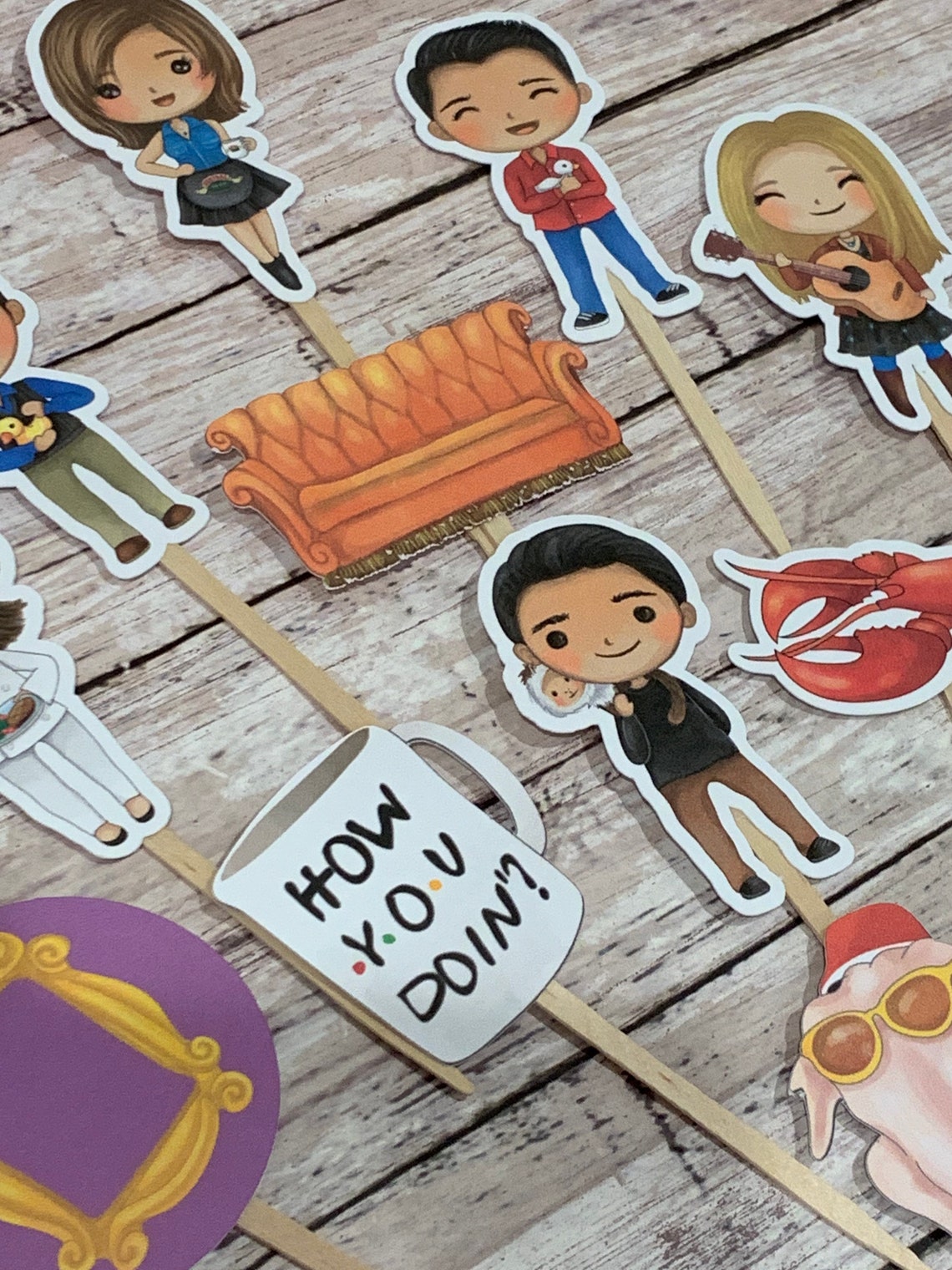 Friends Cupcake Toppers - Etsy